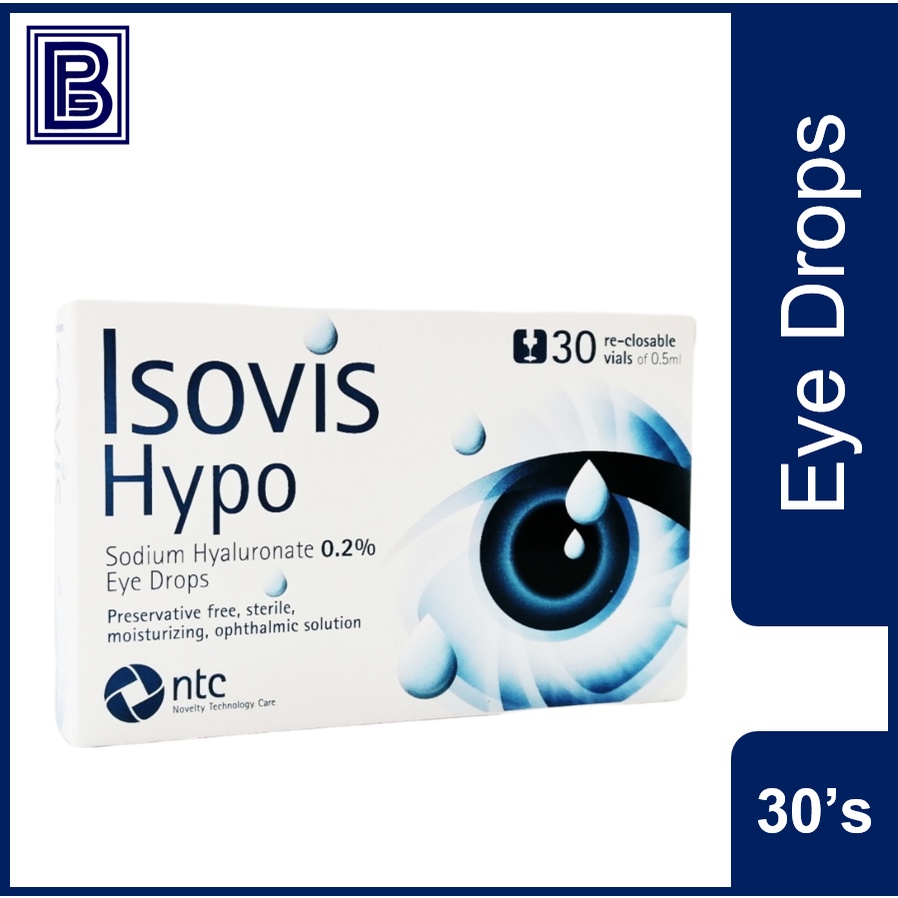 NTC Isovis Hypo – Sodium Hyaluronate 0.2% Eye Drops Re-closable vials 0 ...