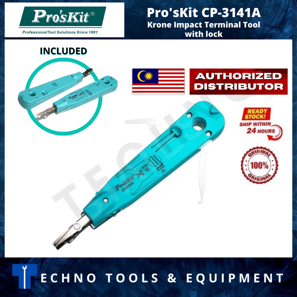 Pro'sKit CP-3141A Krone Impact Terminal Tool with lock - 100% New and ...
