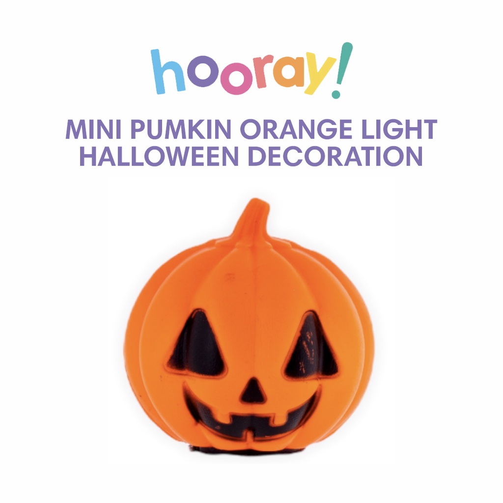 HOORAY! MINI PUMPKIN ORANGE LIGHT DECORATION HALLOWEEN (1 PC) CH136 ...