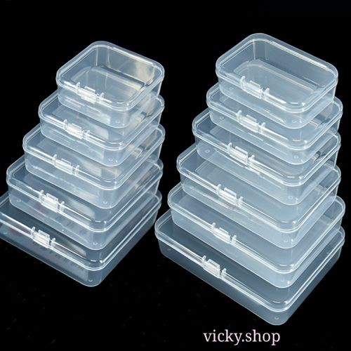 Ready stock Rectangle Transparent Storage Box Square Small Product ...