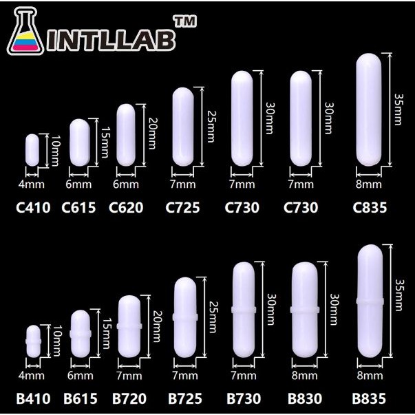 🔥Local Ready Stock 🔥7pcs Mixed Size Stir bar PTFE Magnetic Stirrer ...