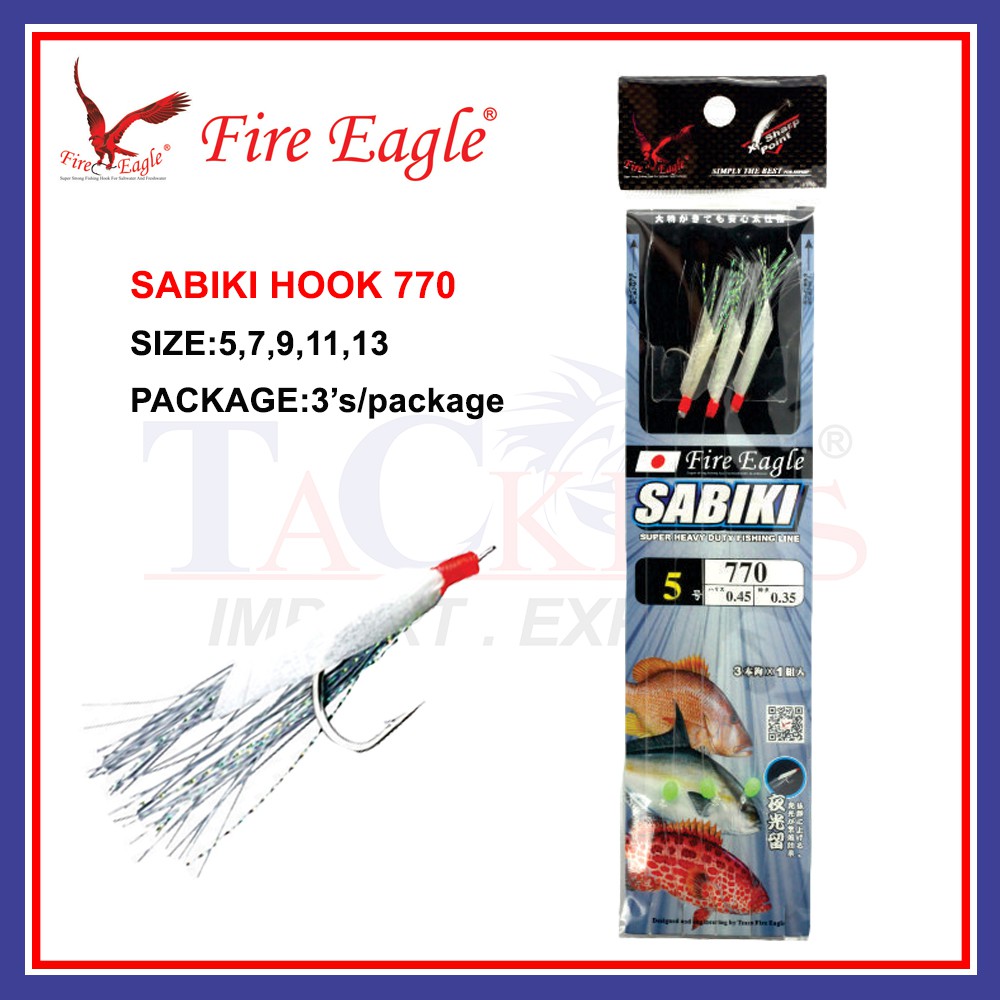 Fire Eagle Sabiki Hook 770 Fishing Hook Mata Kail Ikan Apollo Ikan cermin ikan siakap merah ikan ...