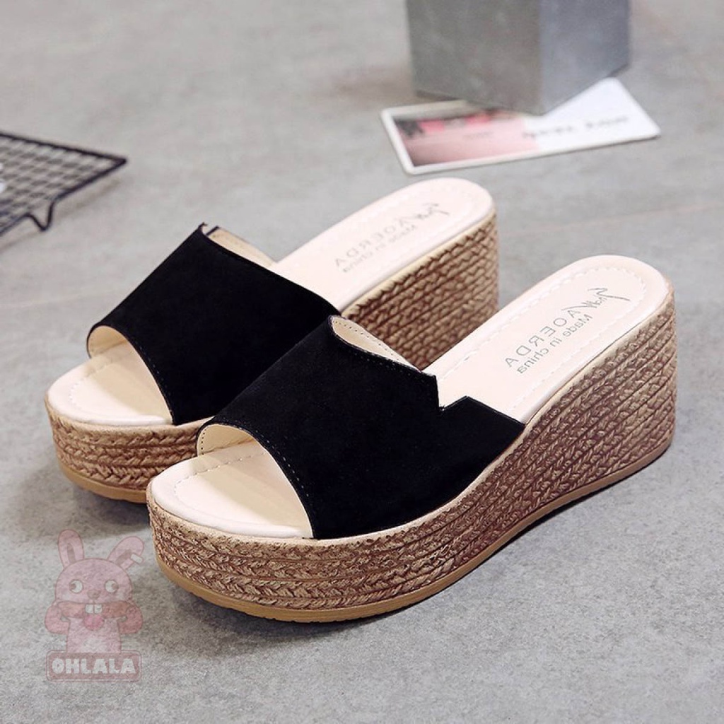 READY STOCK🔥OLL Wedges Kasut Tinggi Woman High Heel Kasut Tebal Shoes ...