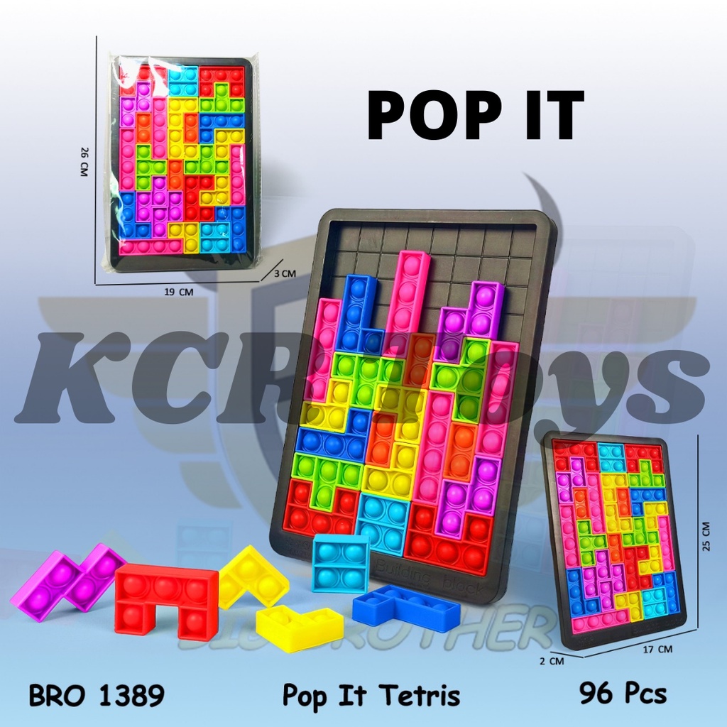 Pop It PopIt Puzzle Toy Squeeze Game Bubble Fidget Cube BRO1389 ...