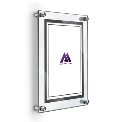 A5/A4/A3 Acrylic Poster Frame/Sandwich Wall Mounted/Certificate holder ...