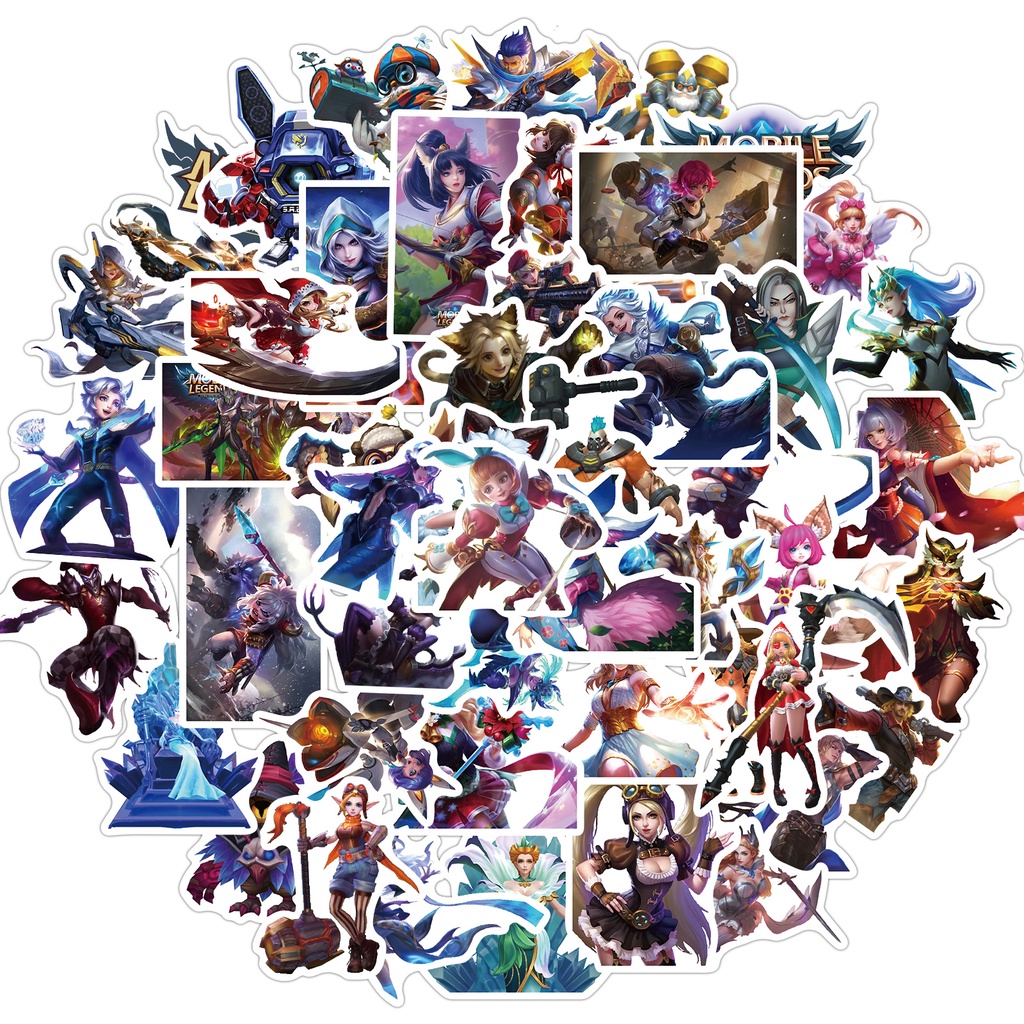 Y&P| Mobile Legends Stickers Set Cartoon Anime Graffiti Waterproof ...