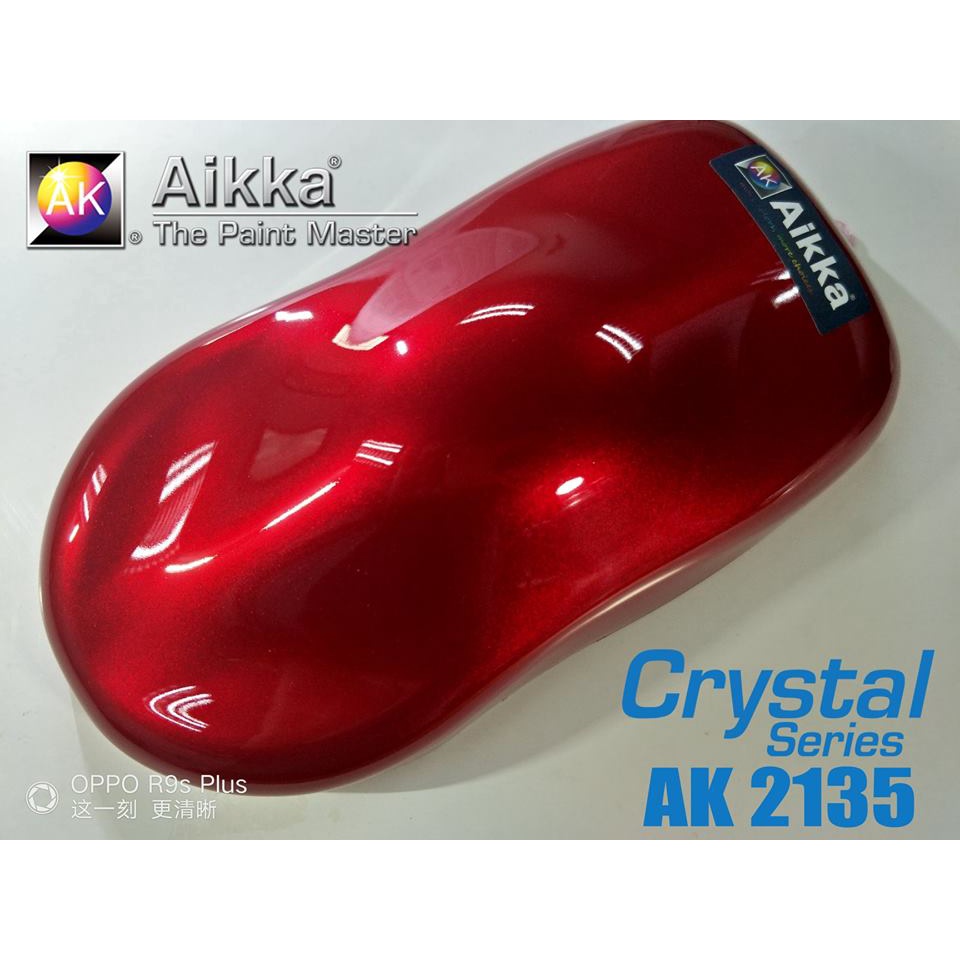 AIKKA Paints AK2135 Crystal Effect Colour / NEW BRILLIANT RED / Warna ...