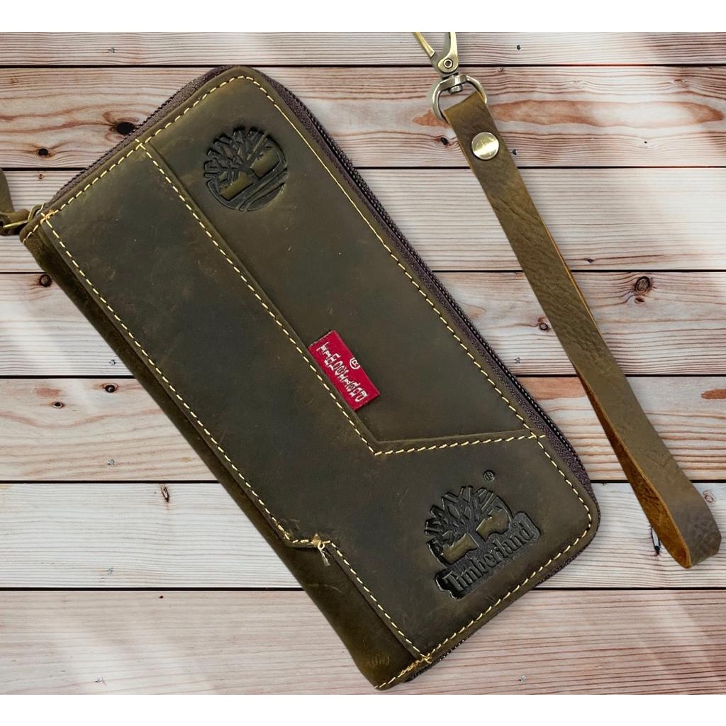 Leather Long Wallet Zip Purse Clutch Bag Dompet Lelaki Men Women Style ...