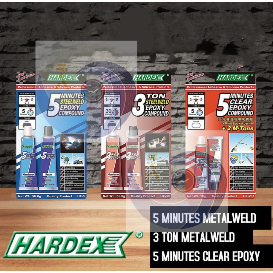 [LOCAL STOCK] HARDEX EXPOXY ADHESIVE (5 MINUTES METALWELD HE-5/ 5 ...