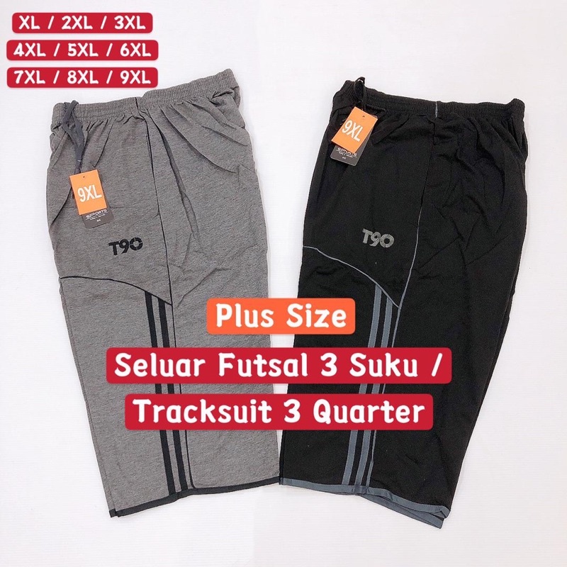 🔥XL/9XL 🔥Seluar Futsal 3 suku / Tracksuit 3 Quarter | Shopee Malaysia