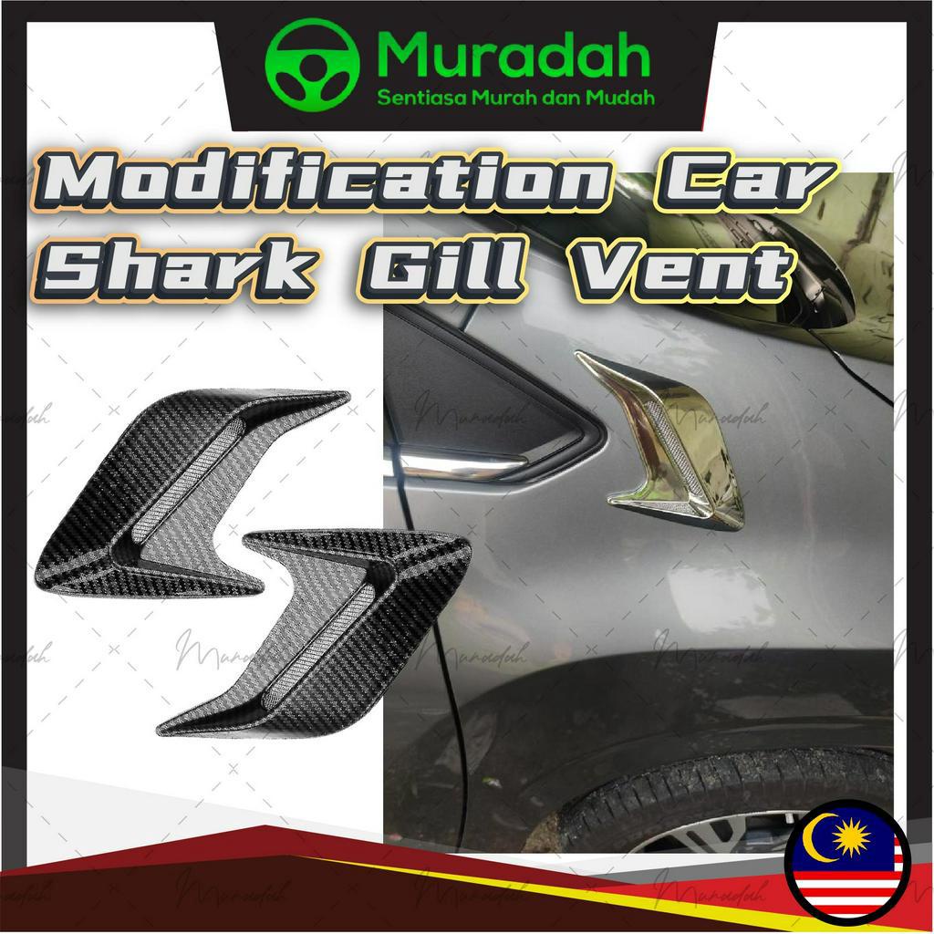 ReadyStock 1pair Modification Car Stickers Shark Gill Simulation Side ...