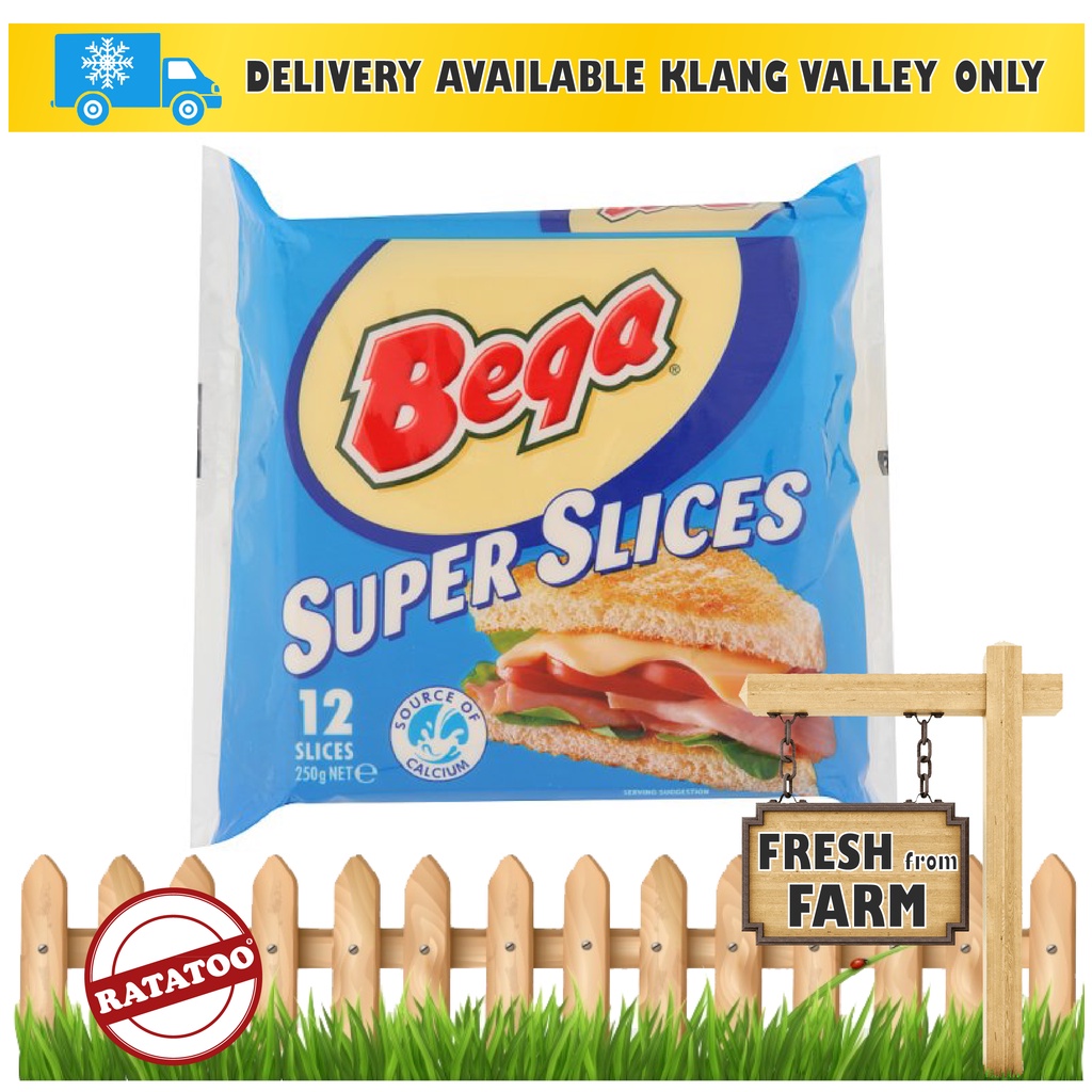 CHEESE Bega Super Cheese Slice (12 slices - 250g) RATATOO MARKET ...