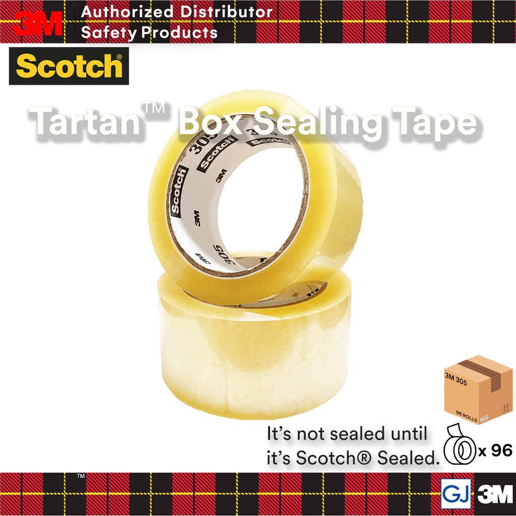 3M Scotch® 305 Box Sealing Tape 48 mm / Clear/ OPP Tape/ 2 inch / 305 ...