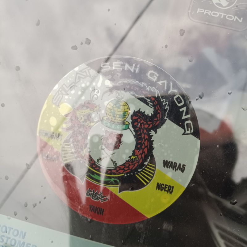 Sticker Cermin Kereta Bulat/ Warna Gayong/ 9cmx9cm/ UV Ink 1200 dpi ...