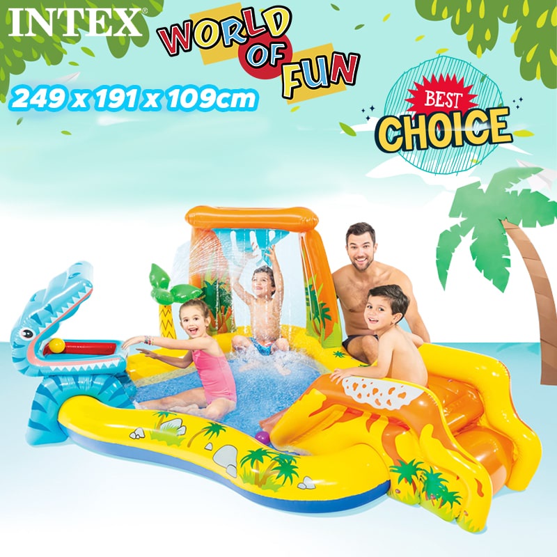 INTEX 57444 / 57135 Dinosaur Play Center Kids Playground Swimming Pool ...