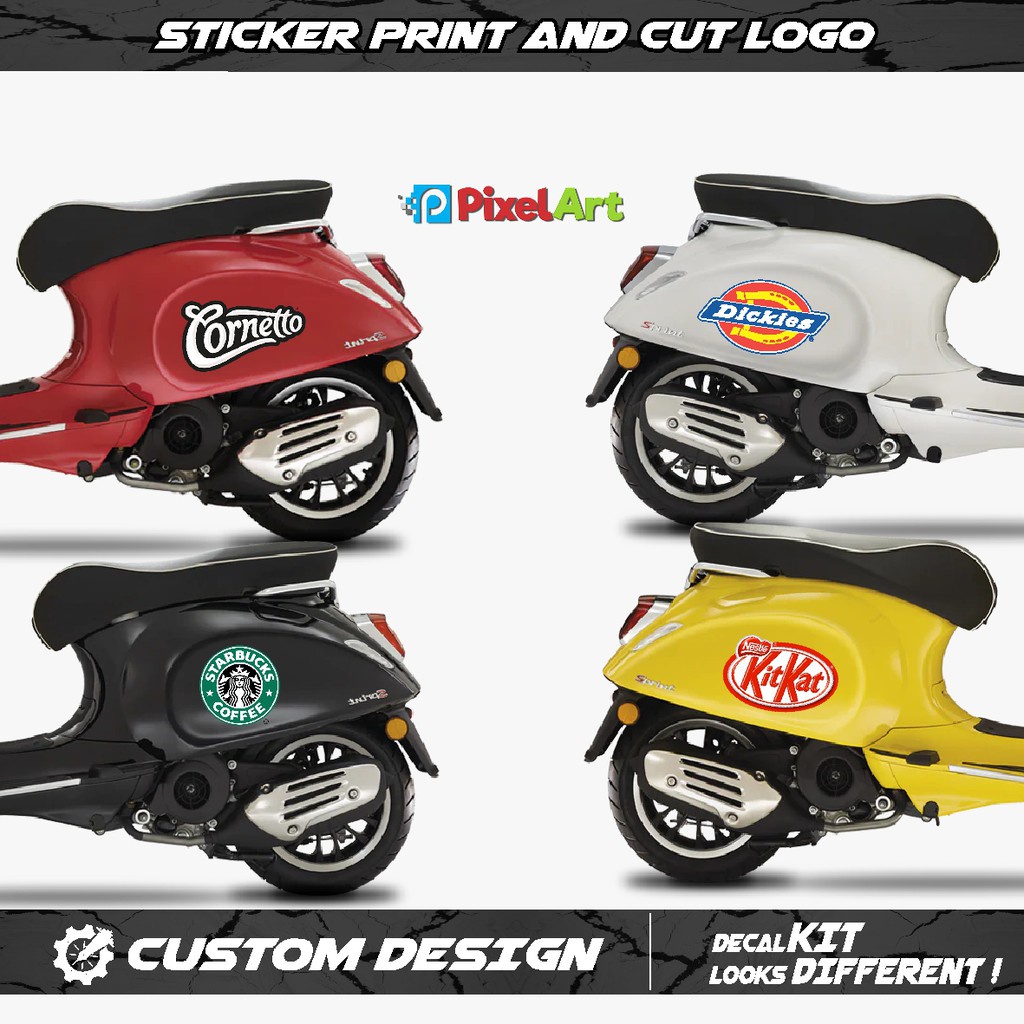 Kitkat CORNETTO DICKIES STARBUCK LOGO STICKER PRINT AND CUT STRIPING ...