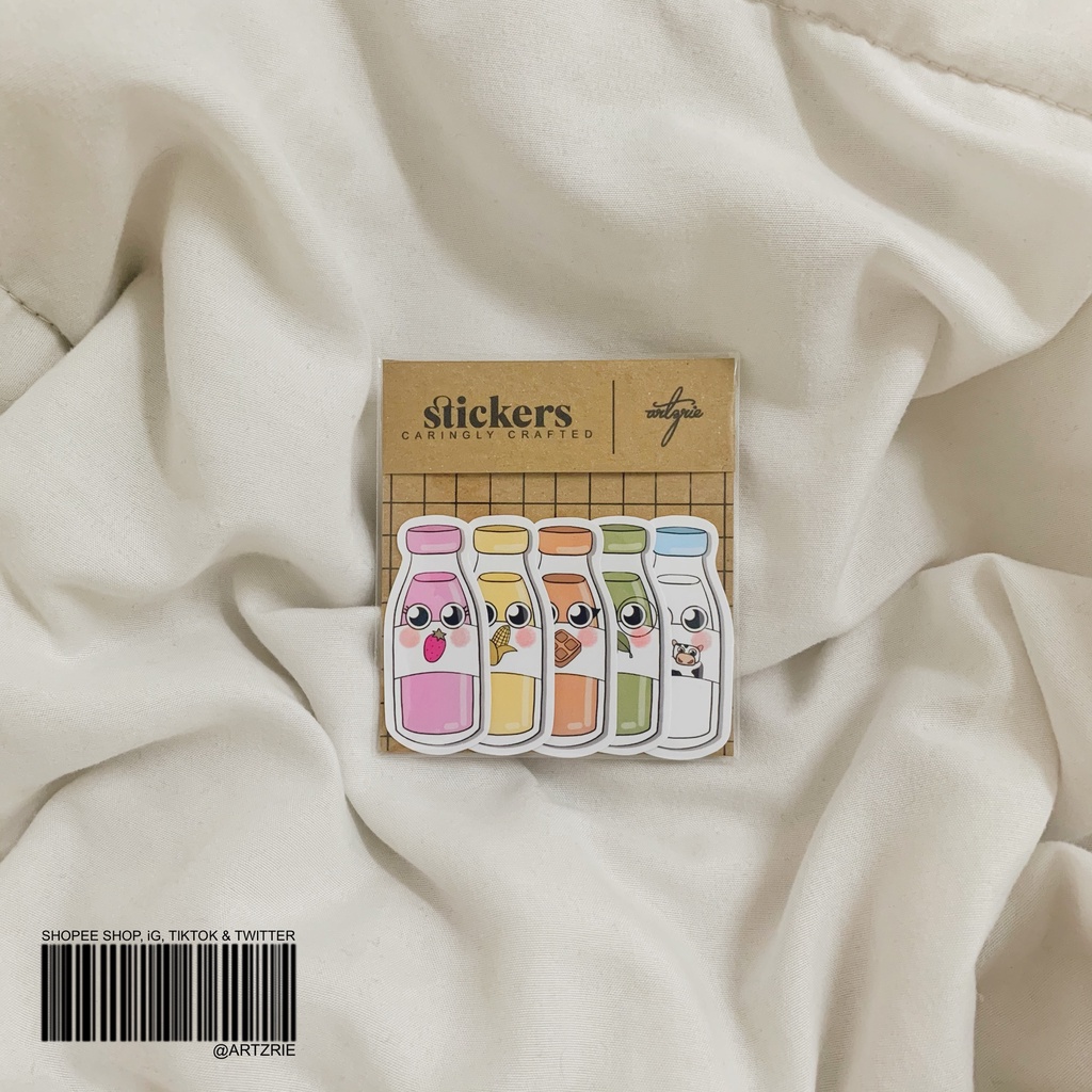 (5pcs) Flavoured Drinks Sticker Pack - Journalling Glossy Sticker ...