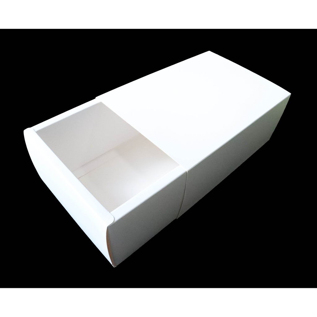 READY STOCK White color paper box/ drawer box/ sliding box/ gift ...