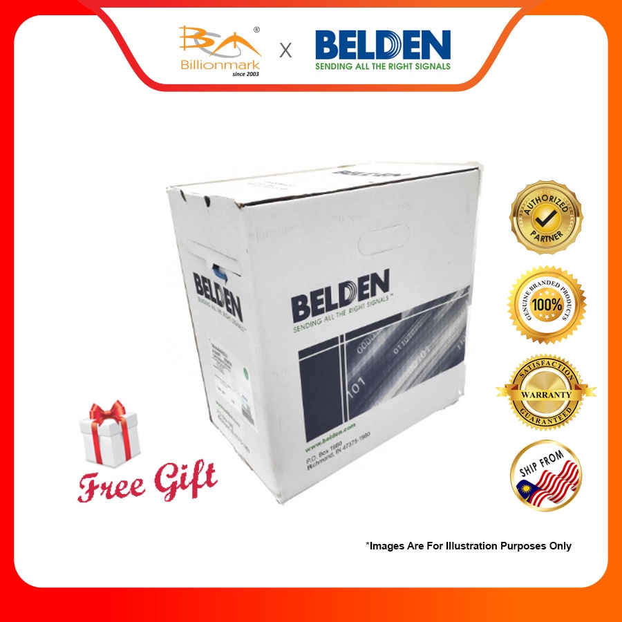 Belden (USA) Cat6 UTP Cable 305m Box Full solid copper 24AWG Low Smoke ...