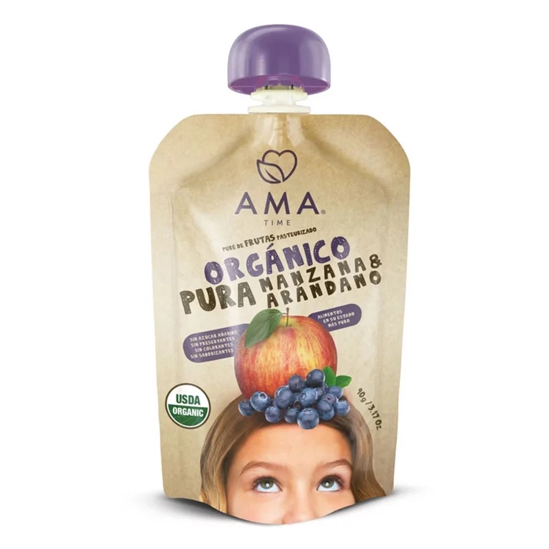 AMA Time Organic Apple & Blueberry Puree (6m+) | Shopee Malaysia