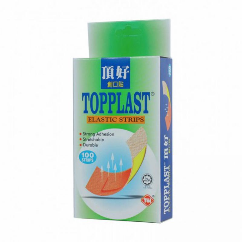 TOPPLAST/PLASTIC STRIPS Antiseptic/100 strips/ HAND PLAST/PLASTER LUKA ...
