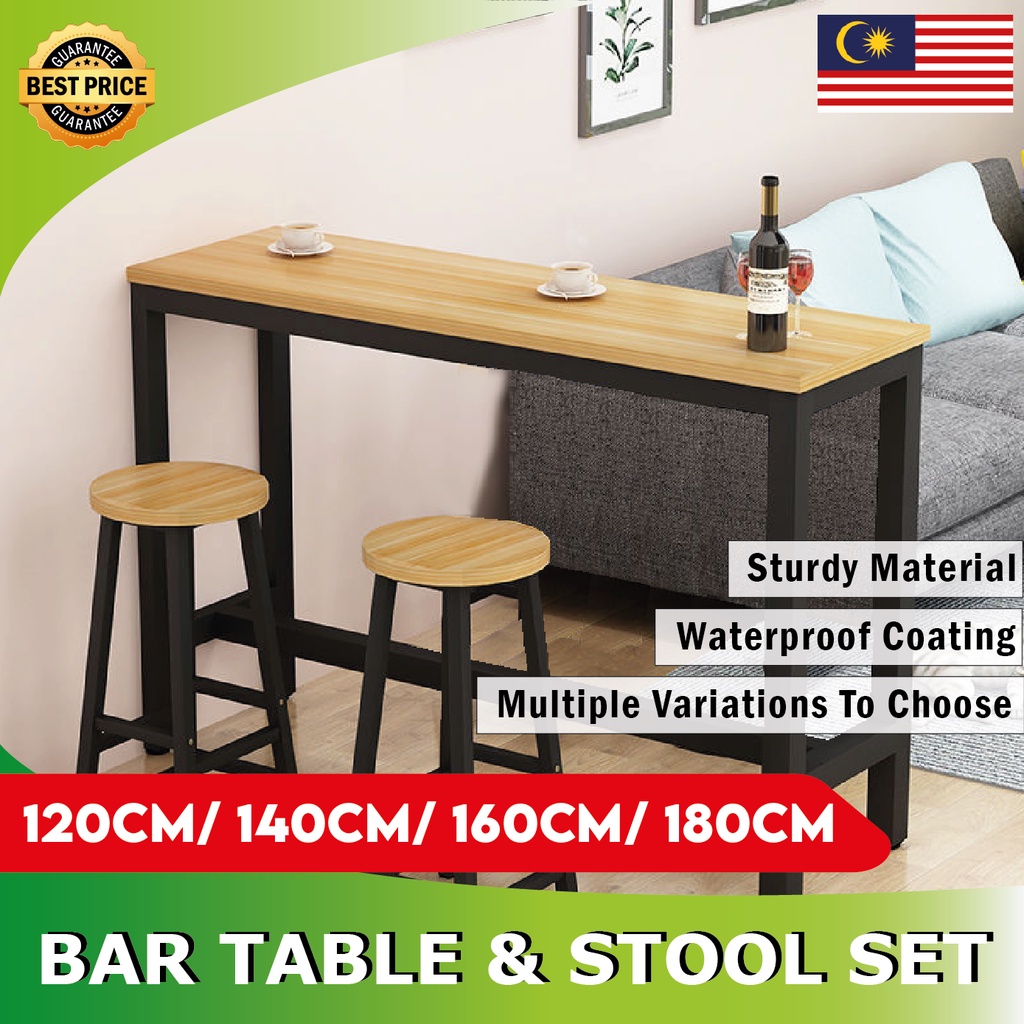 Bar table Set Meja makan Stool High chair Kerusi tinggi Modern stylish ...