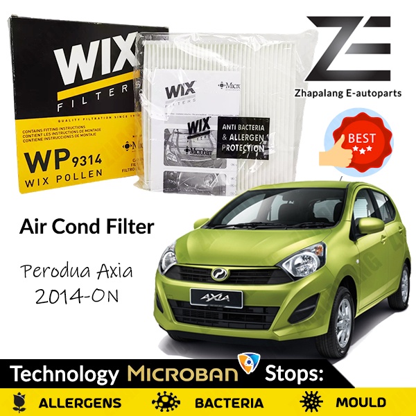 Wix Microban Cabin Filter WP9314 Perodua Axia 2014 - ON (Car Air Cond ...