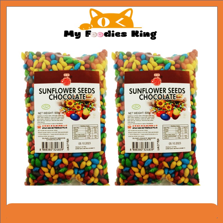 🔥500g Cindy Sunflower Seeds Chocolate Cokla Kuaci Viral [ My foodies ...