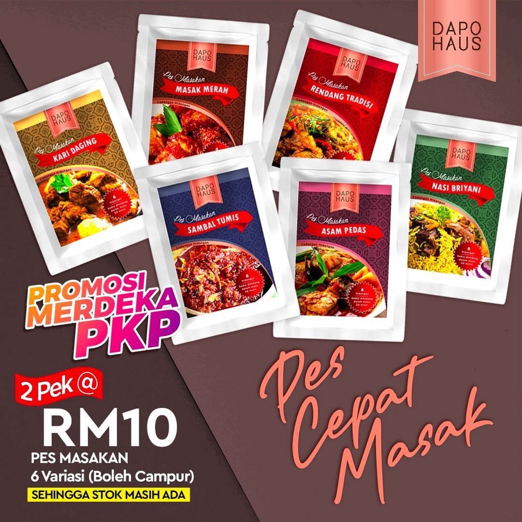 💥PROMOSI PES MASAKAN 2PCS RM10💥KARI DAGING,NASI BRIYANI,MASAK MERAH ...