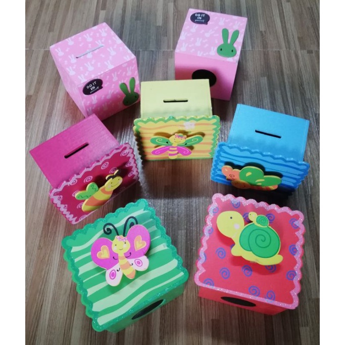 B.M.S tabung duit syiling (kayu) Pelbagai corak cantik | Shopee Malaysia
