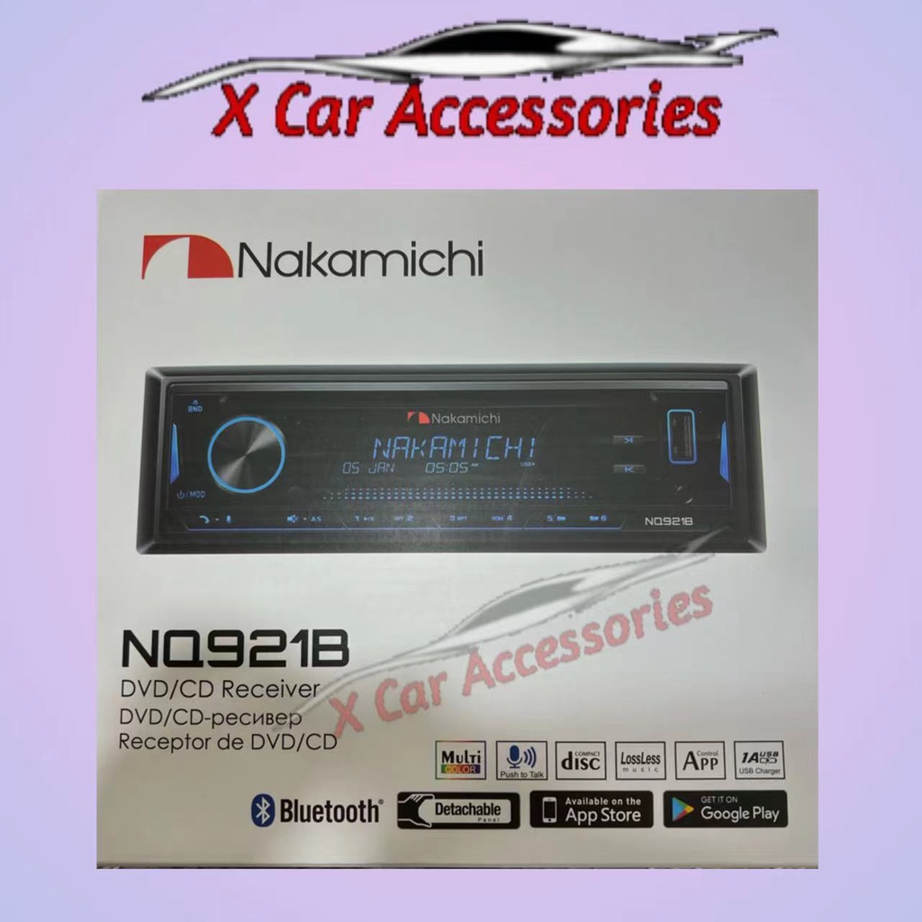 NAKAMICHI NQ921B-CD/DVD RECEIVER BLUETOOTH USB RADIO | LOSSLESS MUSIC | SINGLE DIN | CAR PLAYER ...