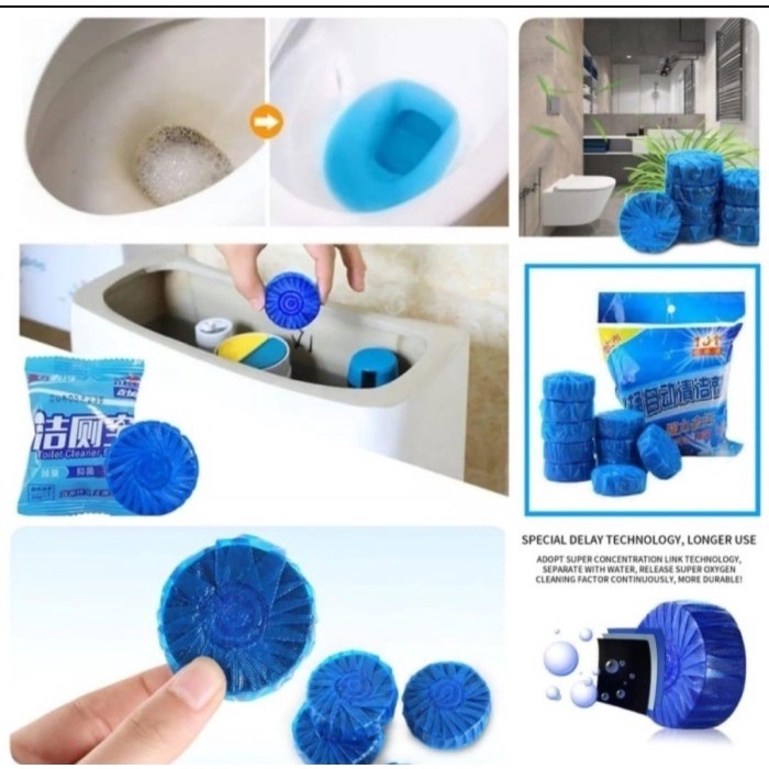 Cleaner Cleaner TOILET TABLET Blue Closet Water Cleaner WC | Shopee ...