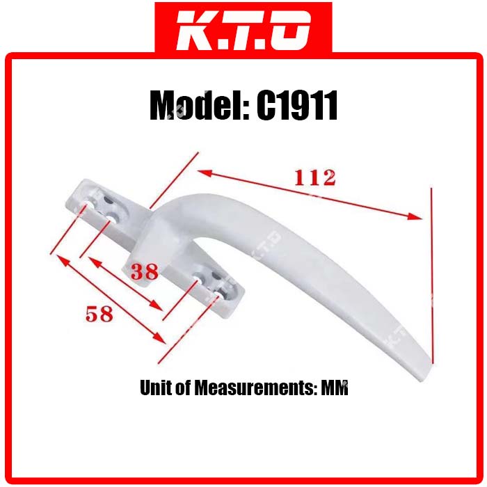 Aluminium Casement Window Handle Left / Right / Pemegang Cermin Tingkap ...