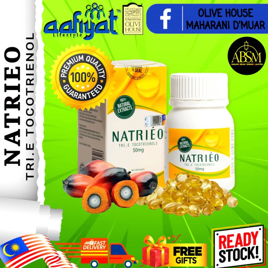 Natrieo TRI.E (Vitamin E) Tocotrienols 50mg(60 Capsules) | Shopee Malaysia