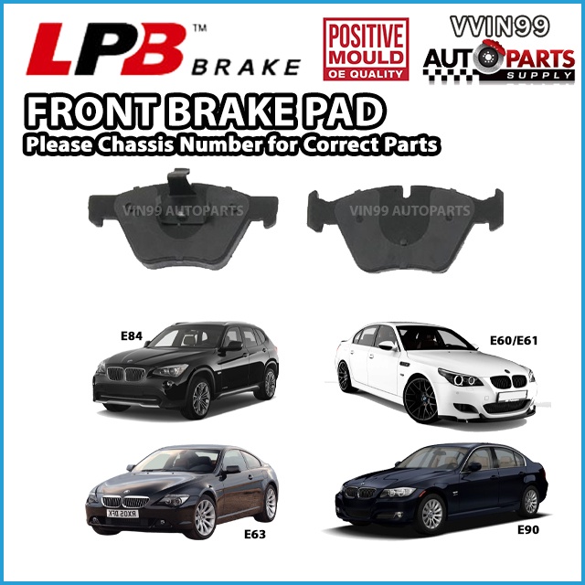 [Front Brake Pad Set][LPB Premium Semi Metallic][BMW E90 E60 E61 E63 ...