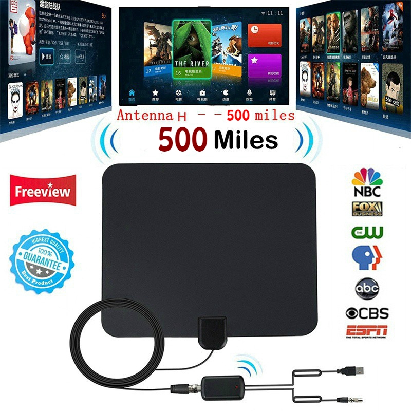 33*30CM Large size super strong signal 500 Miles Indoor Digital TV ...