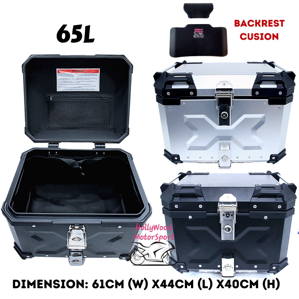 ALUMINIUM TOP BOX TANKER X PREMIUM KOREA SIZE 28L 38L 45L 55L 65L LITER ...