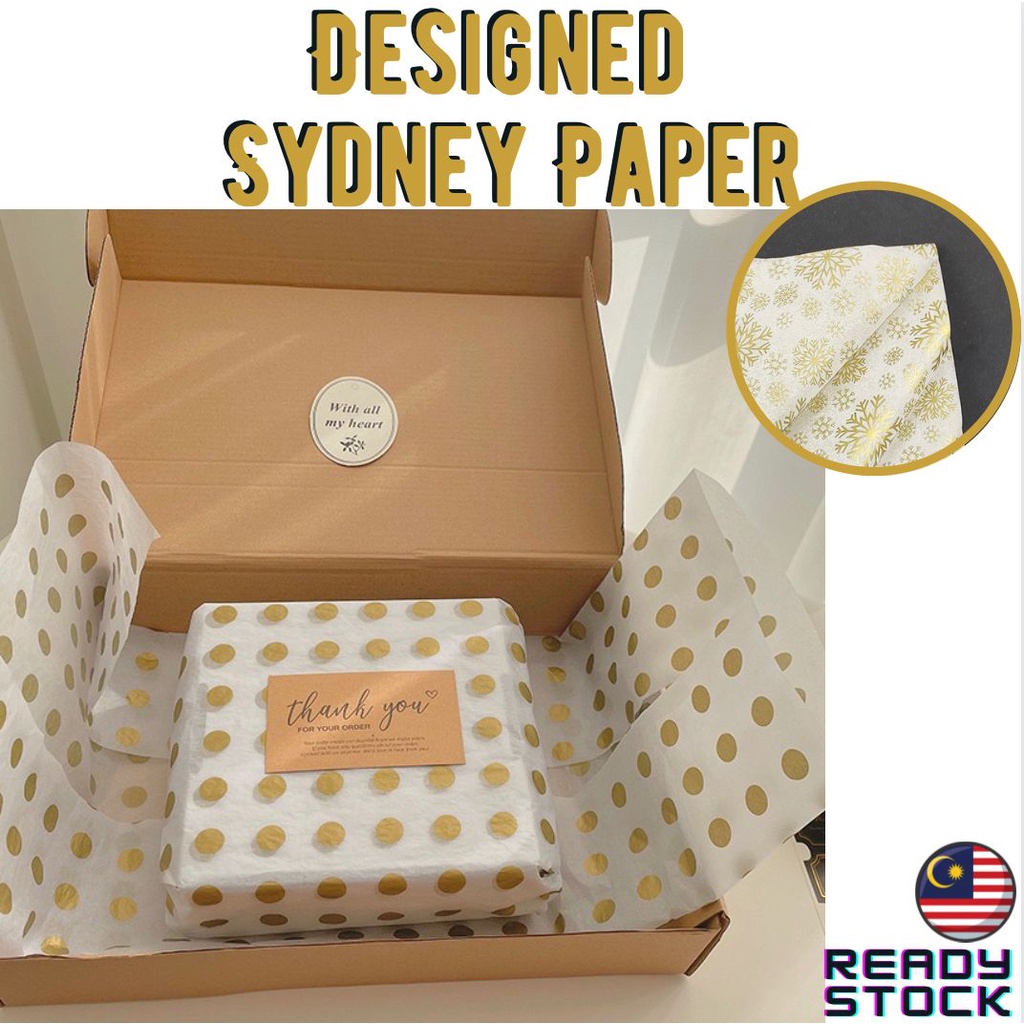 Poker Dot Sydney Wrapping Tissue Paper Classic Kertas Pembalut Hadiah ...