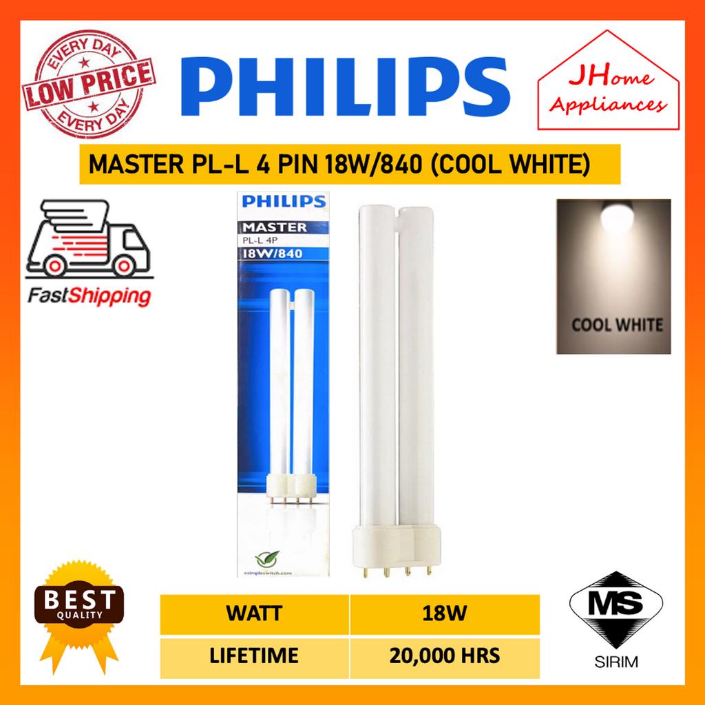 PHILIPS MASTER PL-L 4P 18W / 840 4PIN PHILIPS LAMPU COOL WHITE | Shopee Malaysia