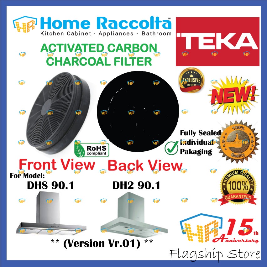 Activated Carbon Filter For Teka Cooker Hood Teka DHS90.1VR01 DH290 ...