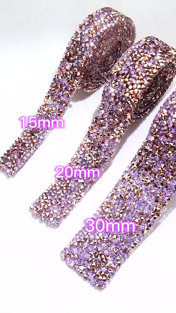 Rhinestones Tape Trim Hot Fix Strass Crystal Sewing Ribbon Appliques ...