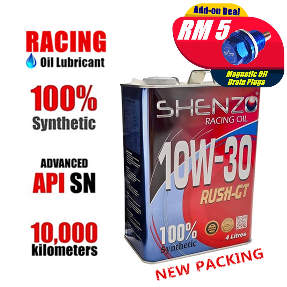 10W30 Shenzo Racing Oil Rush GT 100% Fully synthetic 4L Engine oil Lubricant ORIGINAL Honda ...