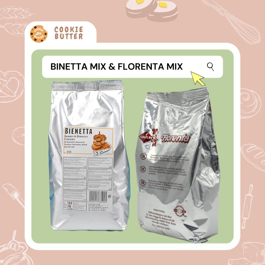 Bienetta 600G / Florenta Mix 500G/ Bakerman Florentine 500g / 麦芽糖粉 ...