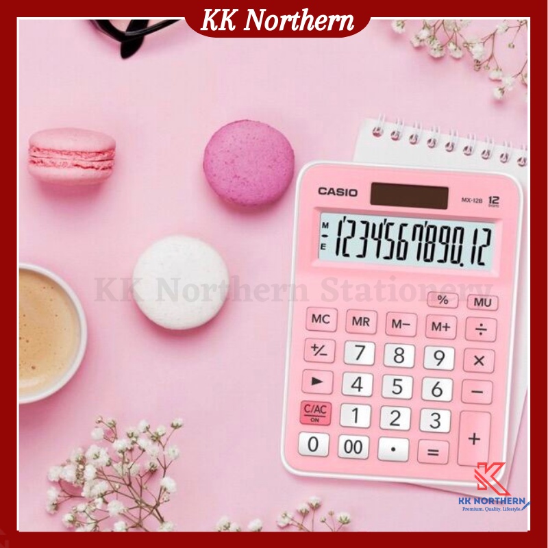 Original CASIO Calculator MX-12B Black Pink Green Calculator Kalkulator ...
