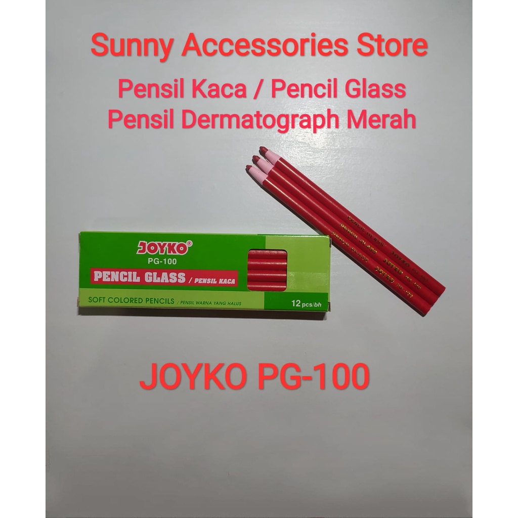 MERAH Glass Pencil/Glass Pencil - Red Dermatograph Pencil PG-100 ...