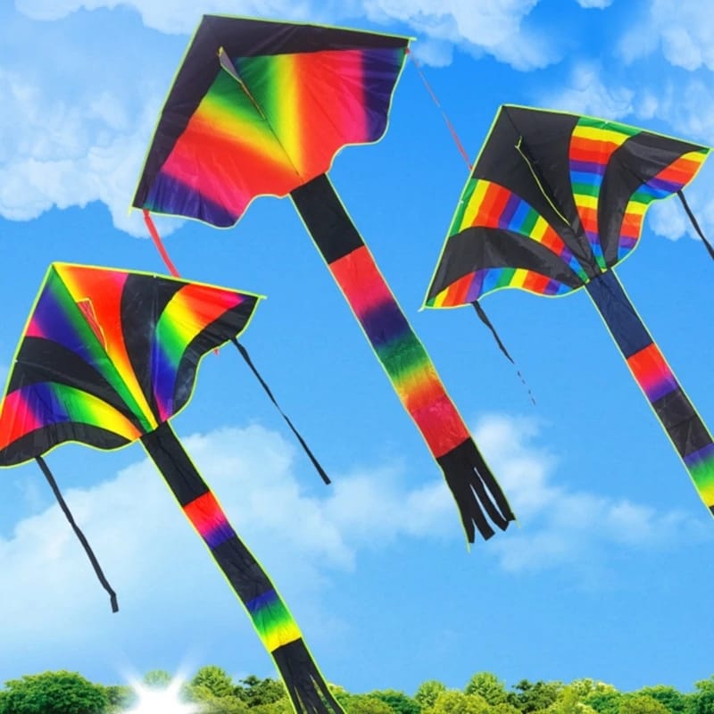 Big Size 145cm Kite long tail striped triangle kite for kite children ...
