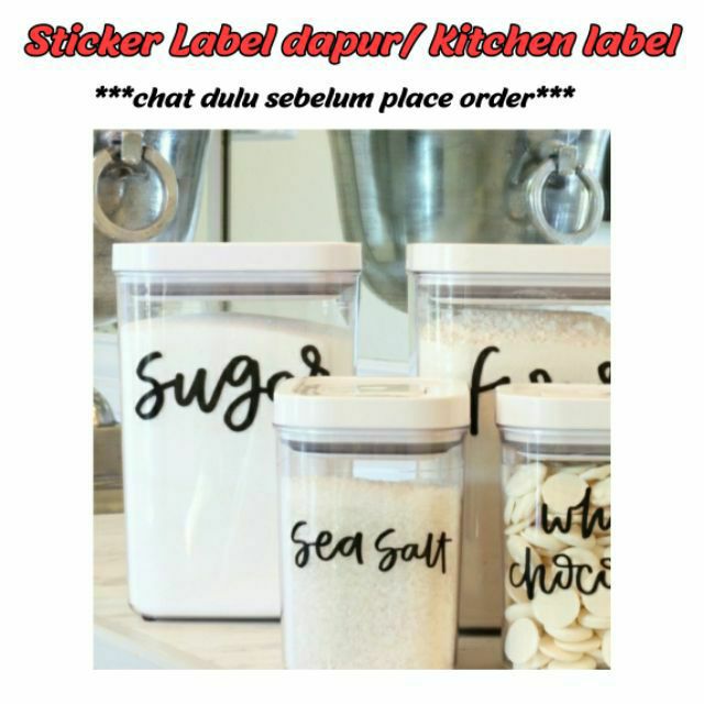 Sticker Label Dapur / Kitchen Label termurahh !! (Perhatian : Harga utk ...