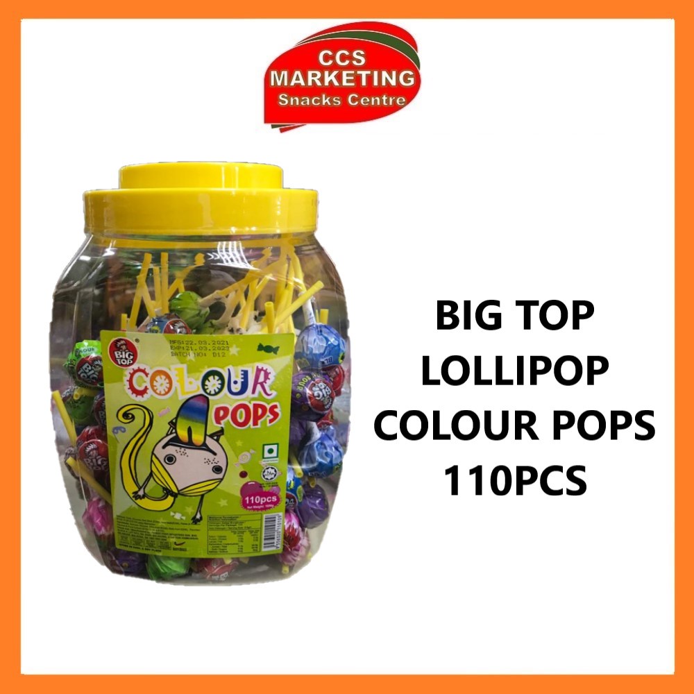 CCS Big Top Colour Pops Lollipop 110pcs ( 1056g ) | Shopee Malaysia