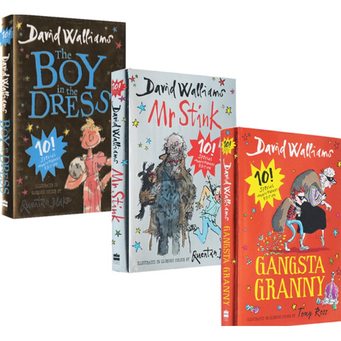David Walliams Gangsta Granny/Mr Stink/The Boy In The Dress - 3 books ...