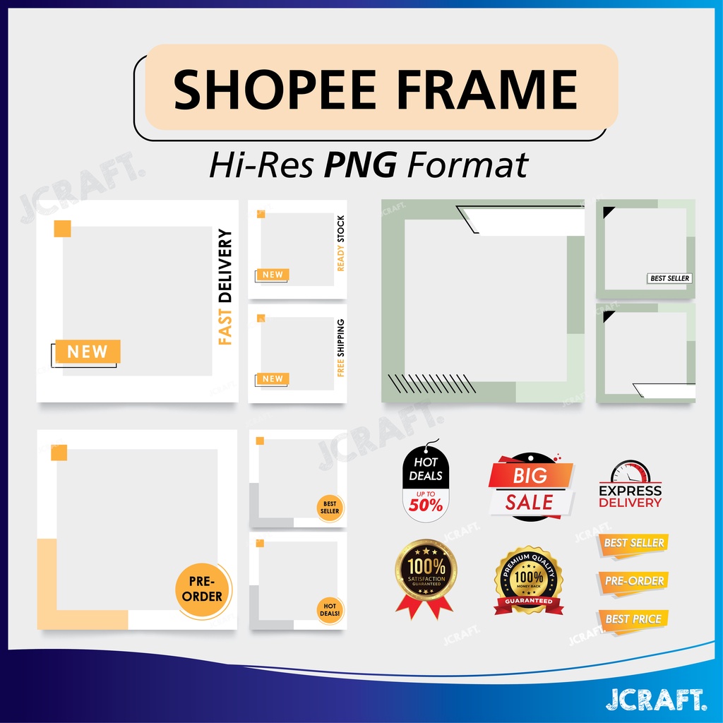 🔥Frame Shopee Premium Series, Bingkai Cantik Murah, PNG Transparent ...